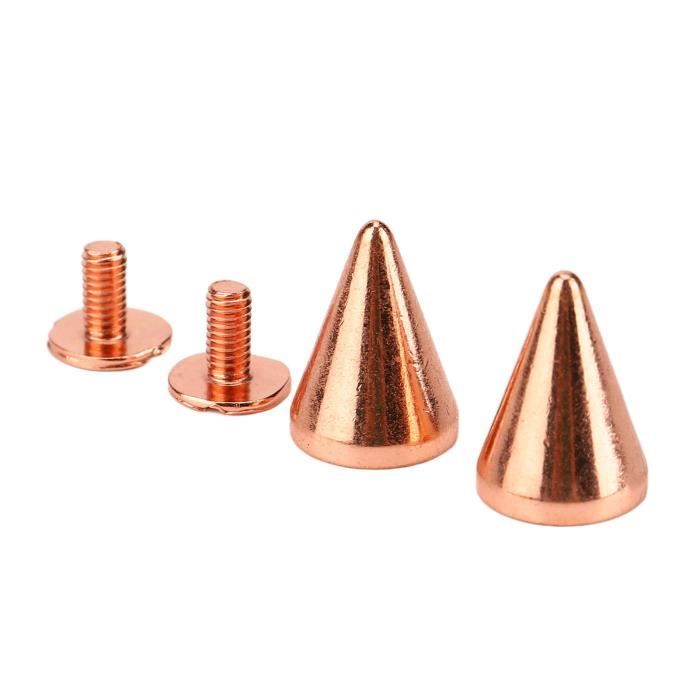 HURRISE Punk Cone Spikes Studs 100 Ensembles Punk Cone Spikes Goujons ...