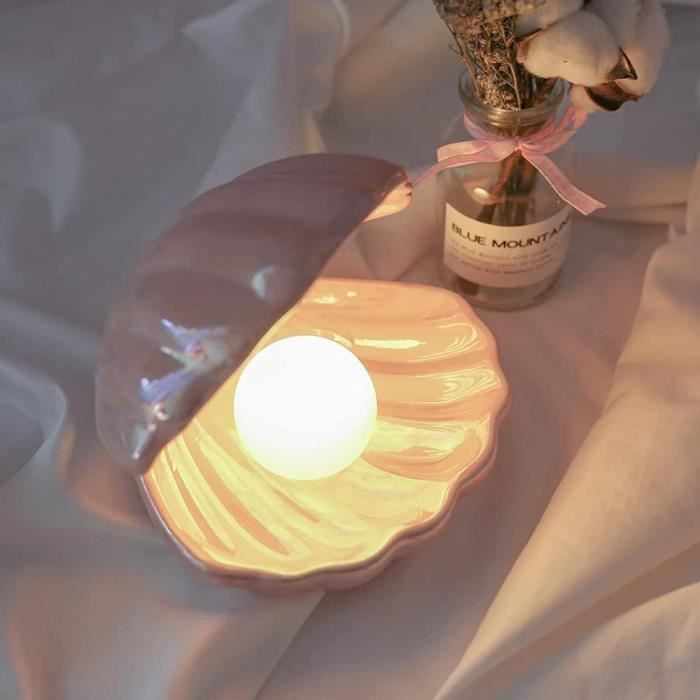 Veilleuse Shell Pearl - KISPATTI - Chevet - Rose - Chambre - Intérieur ...