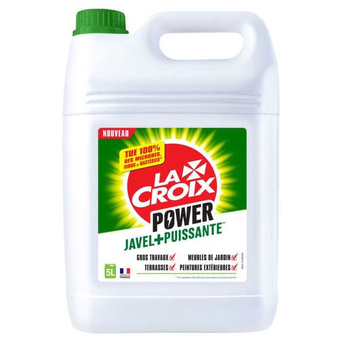Eau de Javel La Croix Power Désinfectant - 5L - Cdiscount Maison