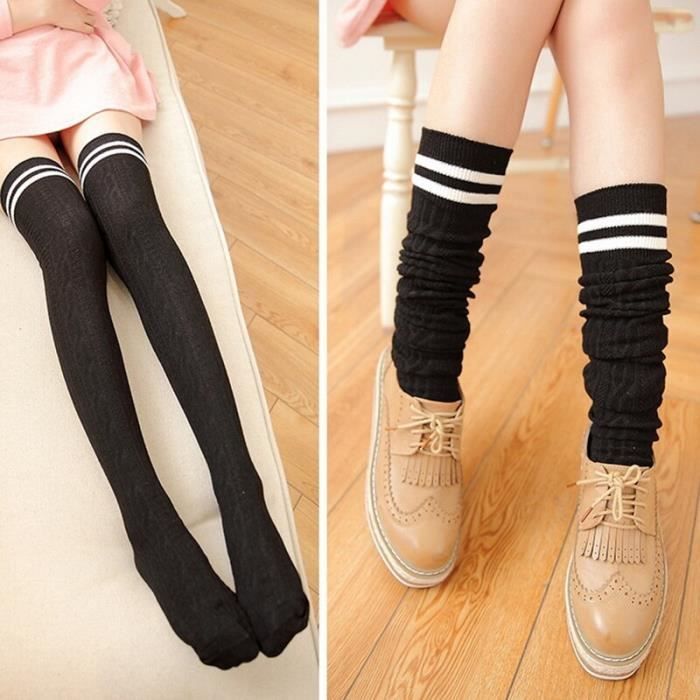 Bas,Bas de noël Extra Long mi cuisse haute pour femmes, au dessus du ...