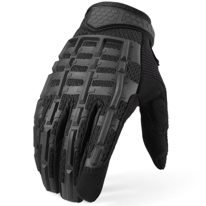 Gants vélo,Mitaines tactiques à doigt complet,gants longs,noir ...