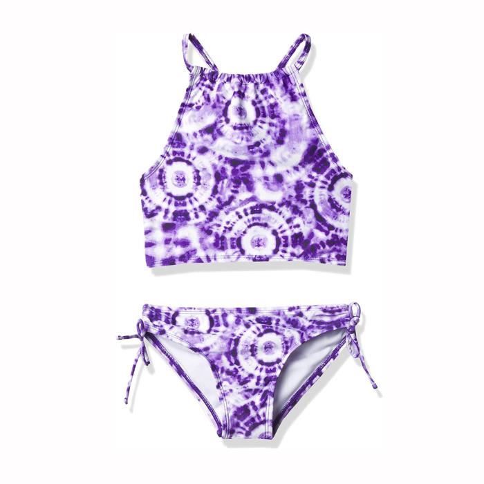 Maillot de Bain Fille 2 Pièces - Stretch - Violet Violet - Cdiscount ...