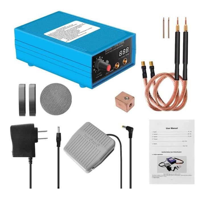 Soudeuse par Points à Batterie 5000W avec RéGlage de 10 Sorties ...