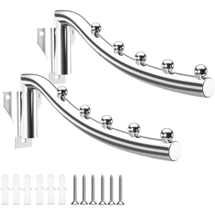 Pliant Cintre Mural pour Vêtements, Porte Cintre Mural Rabattable, 2 ...