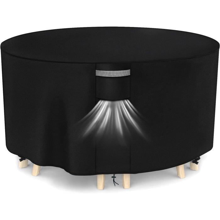 Dokon Housse Table de Jardin avec Grilles D’aération, Imperméable ...