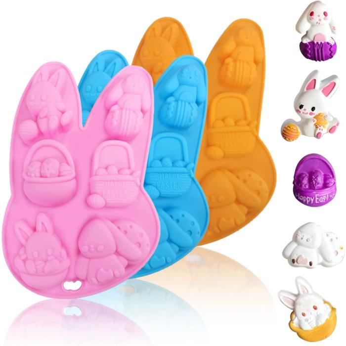 MARUKO 3 Pcs Moule Chocolats Paques, Moule en Silicone de Paques, Moule ...