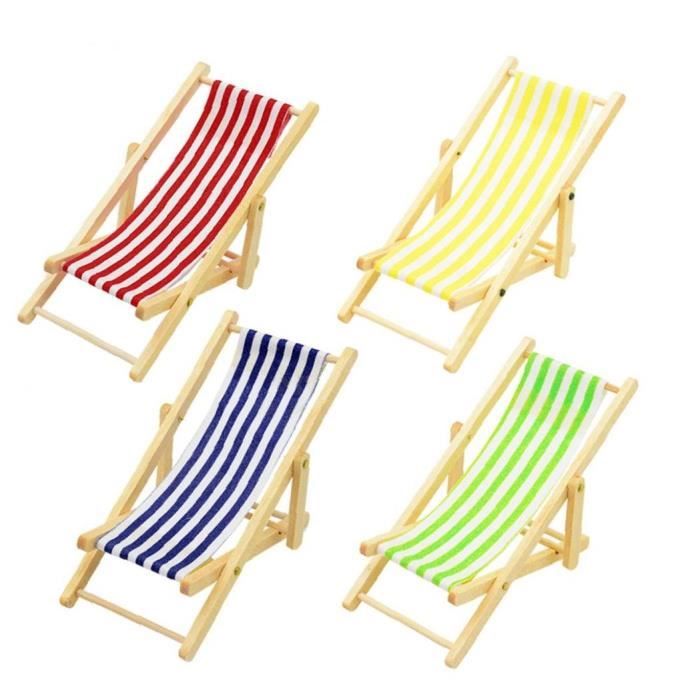 Mini-Beach pliable chaise à la plage.Miniature Dollhouse pliable en ...