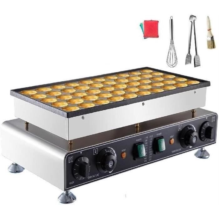 Maxcbd Gaufrier Électrique 50 Pièces Mini Crêpière Hollandaise Dorayaki ...