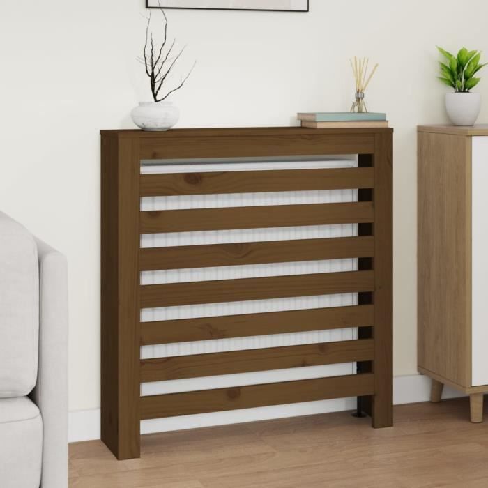 YOSOO - Têtes et pieds de litCache-radiateur Marron miel 79,5x19x84 cm ...