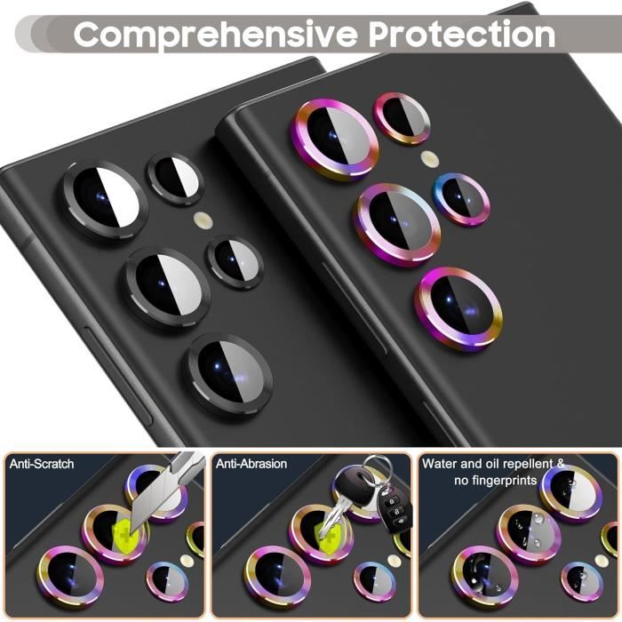 2-Pièce Protection Objectif pour Samsung Galaxy S24 Ultra Caméra ...