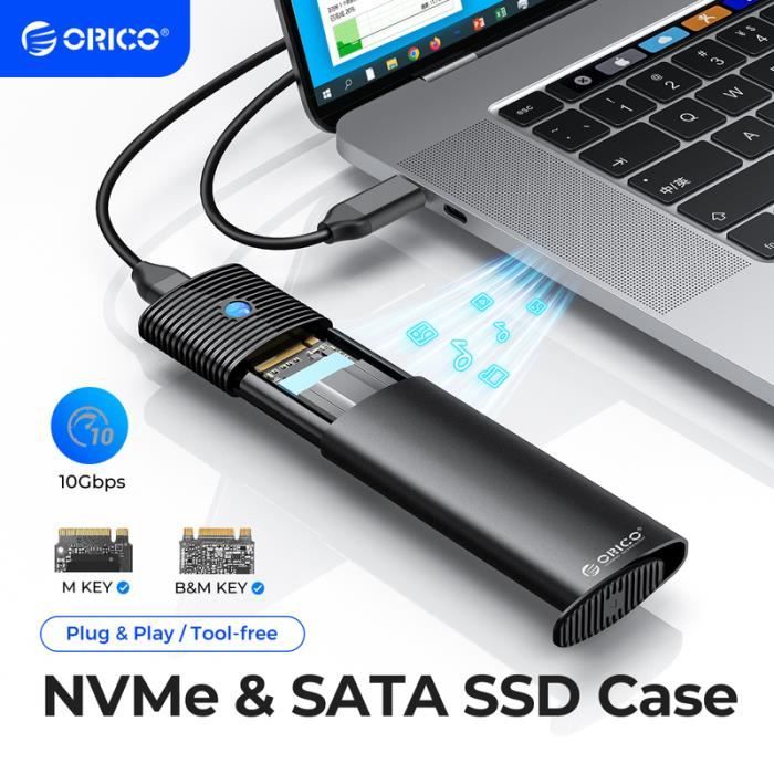 NVMe SATA-Rose-SATA-5Gbps-ArgentSATA-5Gbps-Argent-ORICO M2 SSD Boîtier NVMe 10gbps PCIe SSD ...