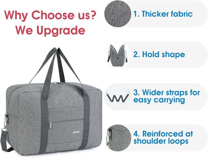 Sac Valise Cabine 45x36x20 Easyjet Sac de Voyage Pliable Sac sous Le ...