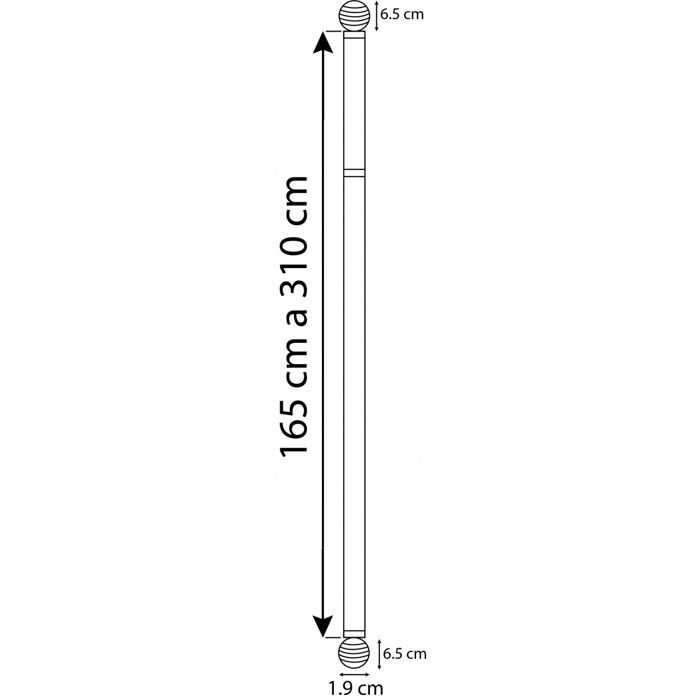 Trim&Tram 5801-004 C196 Soho Kit de Tringle Extensible Nickel Mat 165 à ...