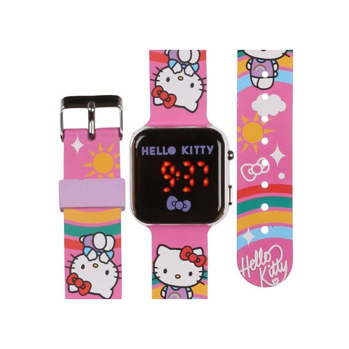 Hello Kitty Montre numérique rose, montre LED de poignet pour fille ...