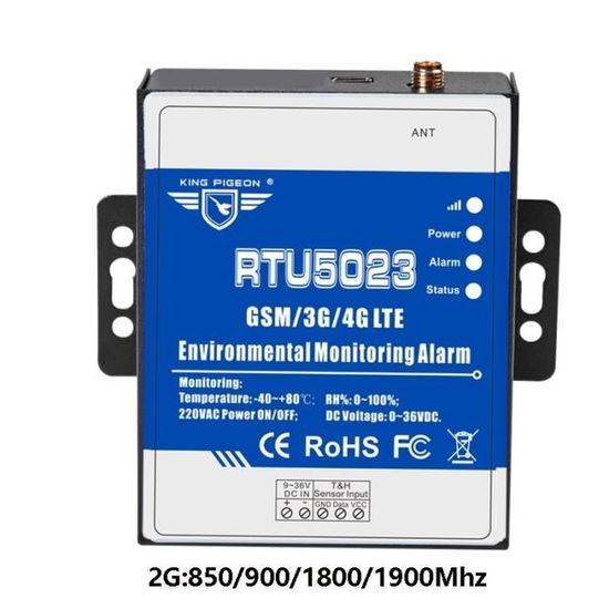 Prise de l’UE - 2G - alarme de température et'humidité RTU5023 GSM 3G 4G, RTU, alerte de perte ...
