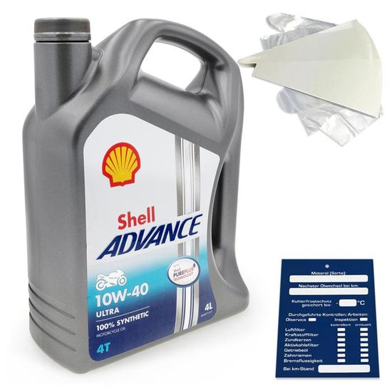 4 Litre Original Shell Advance 4T Ultra 10W40 4-Takt L'Huile De Moteur ...