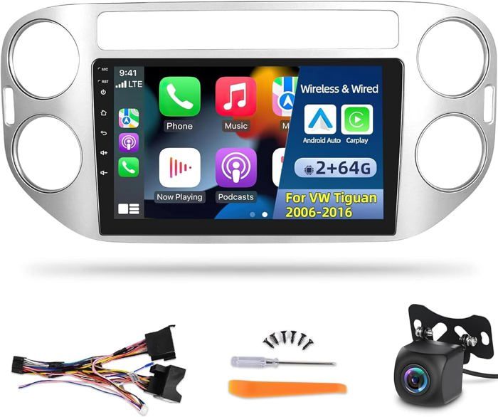 Autoradio Android 2+32G pour VW pour Tiguan 2006-2016, Carplay Apple ...