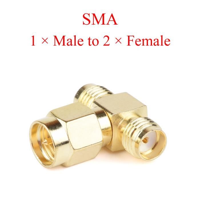 Sma m-2 sma f - Séparateur de connecteur Coaxial, adaptateur Jack femelle, utilisation pour ...