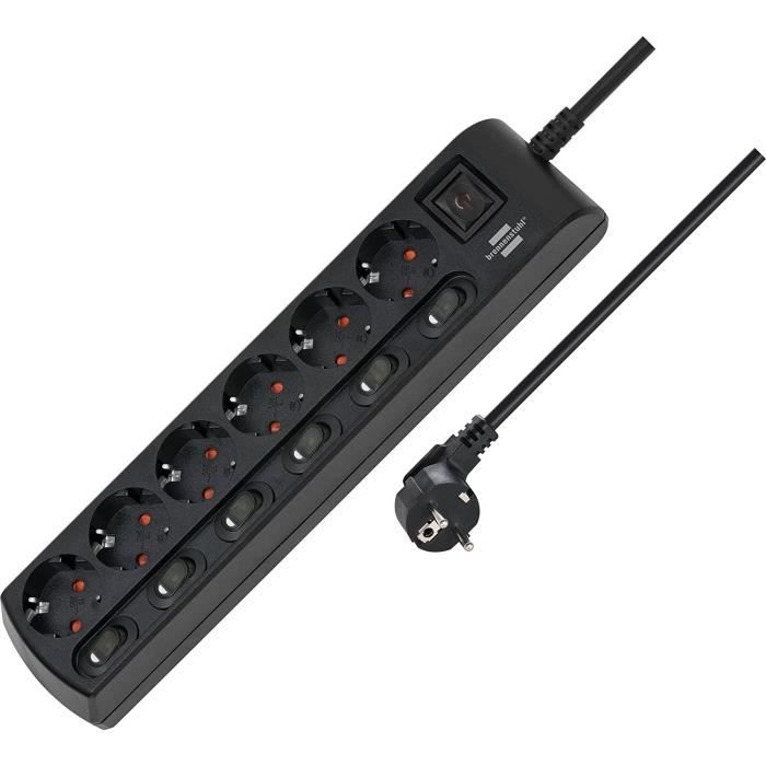 Multiprise Commutable Individuellement 6 Prises avec Interrupteurs 2 ...