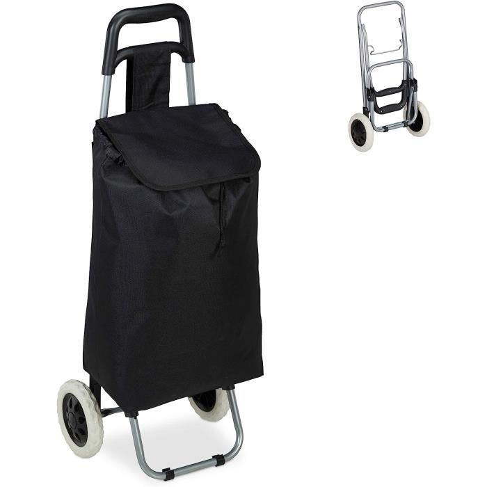 Chariot de Courses, Pliable, 25 L Sac d’achats avec roulettes ...
