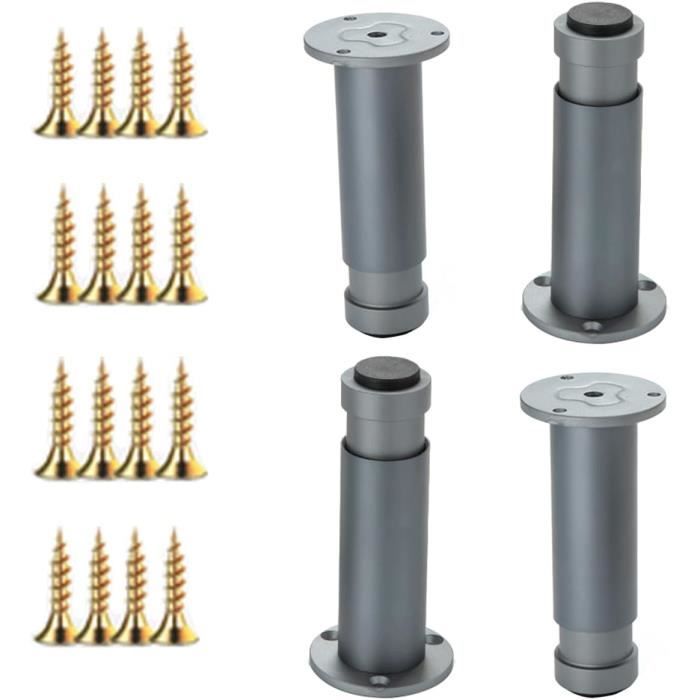 4X Cabinet Legs Furniture Legs Kitchen Unit Feet Table Legs Adjustable ...
