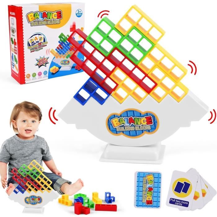 Jeu d'empilage en Tetris, Tetra Tower, 48pcs Blocs de Construction ...