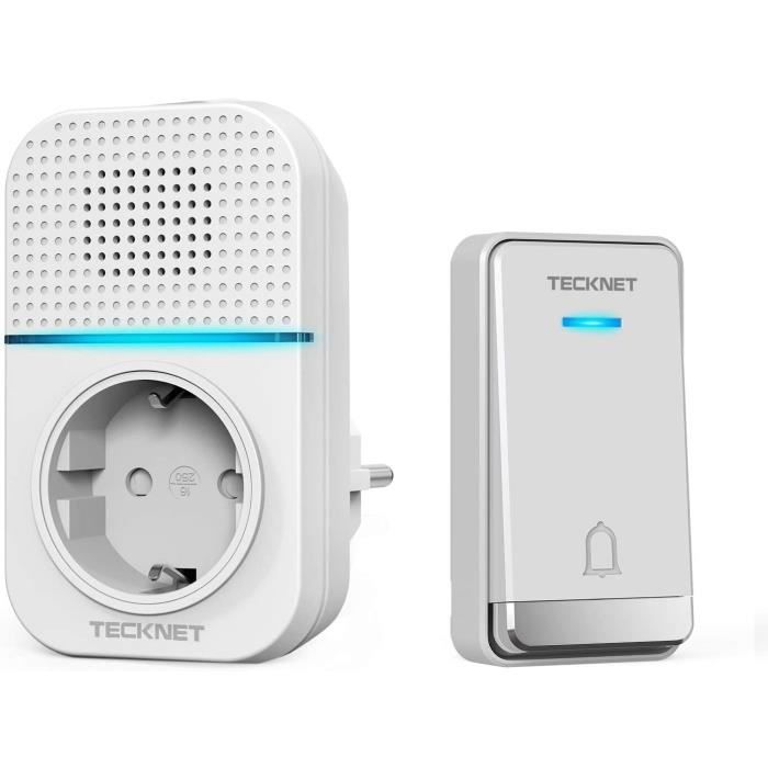 Sonnette Sans Fil, 400m Sonnette de Porte IP65 Étanche Carillon ...