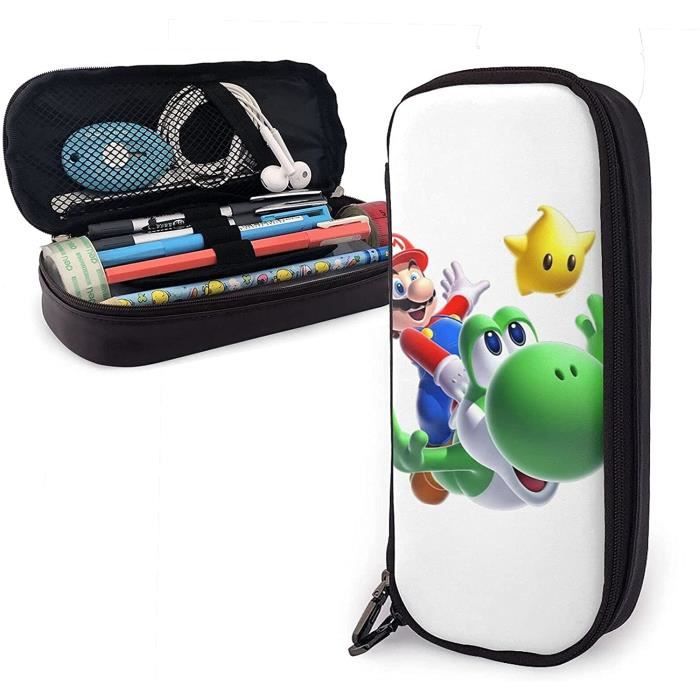 Trousse à crayons en cuir M-Ario et Yoshi Star - Noir - Capacité ...