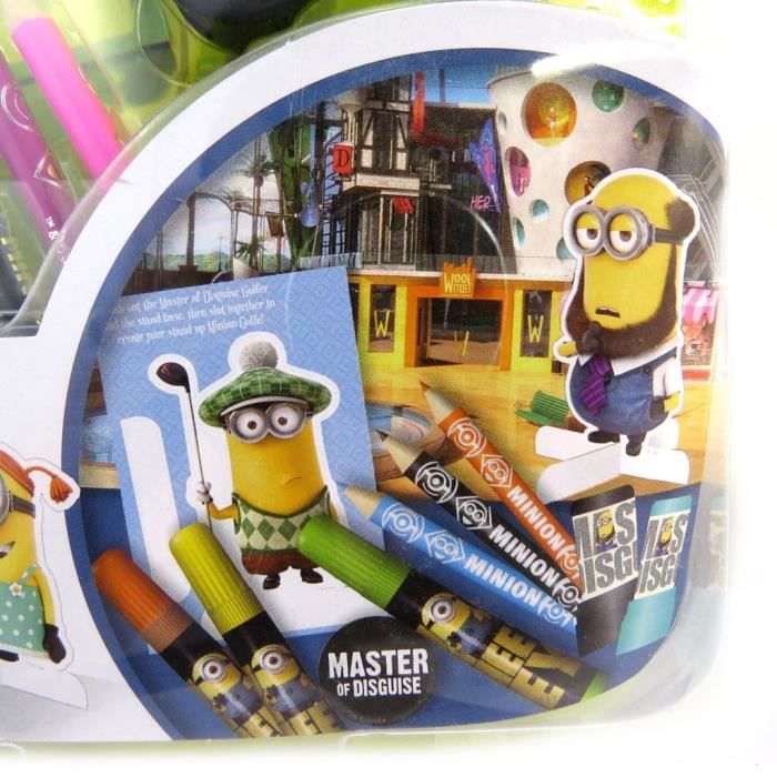 Set d'activité Minions JUMBO M8331 - 64 pièces de crayons, feutres ...
