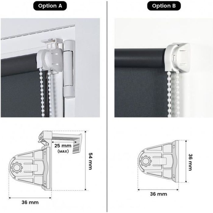 Store Enrouleur Occultant EasyFix, installation facile sans perçage ...