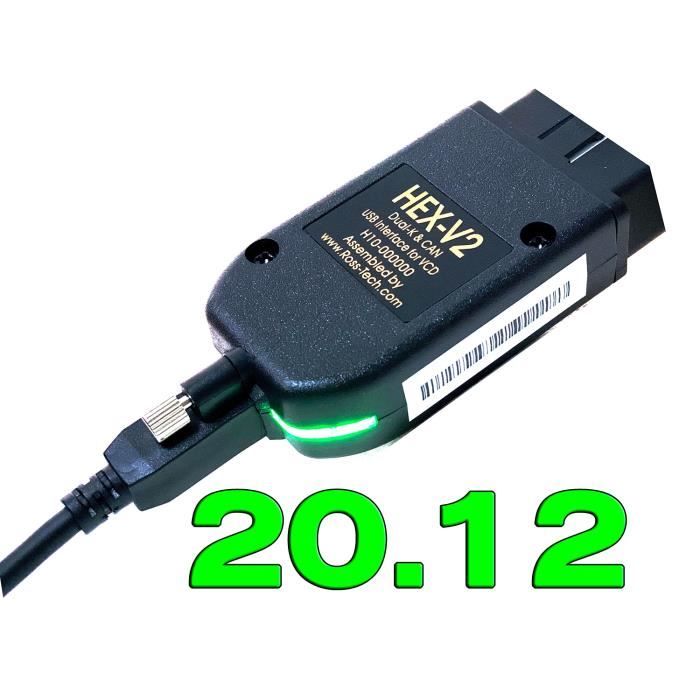 Interface HEX V2 VAGCOM 2021 VAG COM 21.3 pour diagnostic de voiture ...