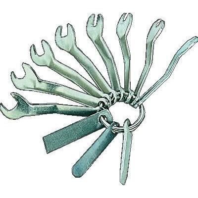 Bahco 8 CLÉS MAGNÉTIQUES SUR ANNEAU + LIME, JAUGE + TOURNEVIS - 3280M ...