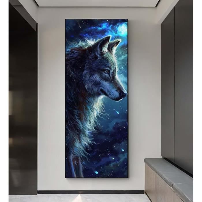 Diamond Painting Loup Animal Point De Croix,Broderie Diamant Kit ...
