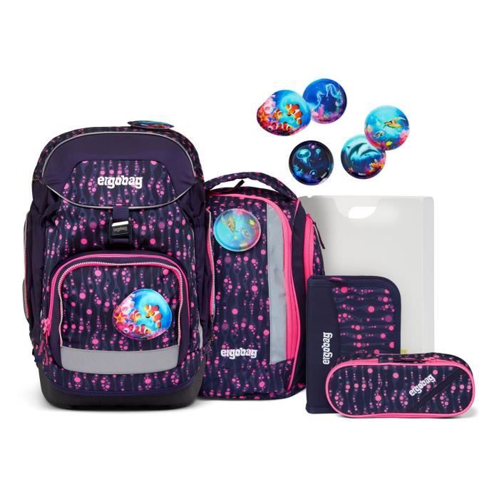 Ergobag Lumi-Edition Pack-Set 6-teilig Bärmuda Viereck [199348] - sac d'école cartable violet ...
