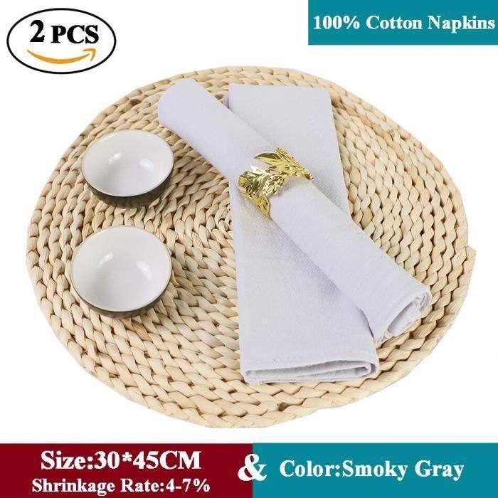 FINE-Lot de 12 serviettes de table en tissu 100% coton linge de table ...