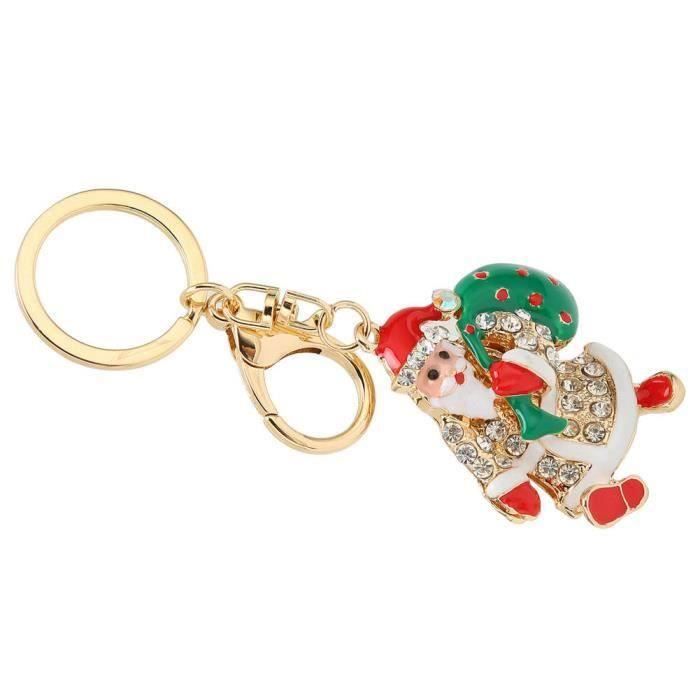 Spirit-Porte-clés du père Noël Père Noël Porte-clés Chaîne Alliage ...