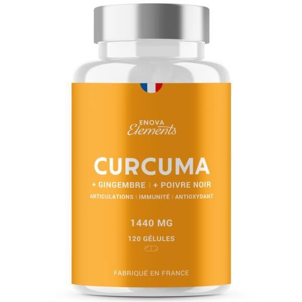 CURCUMA + Poivre noir + Gingembre | 1440 MG | Articulations Immunité ...