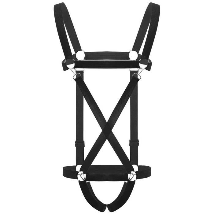 Body String Homme Sexy Bretelle Harnais de Corps Elastique Bandage ...