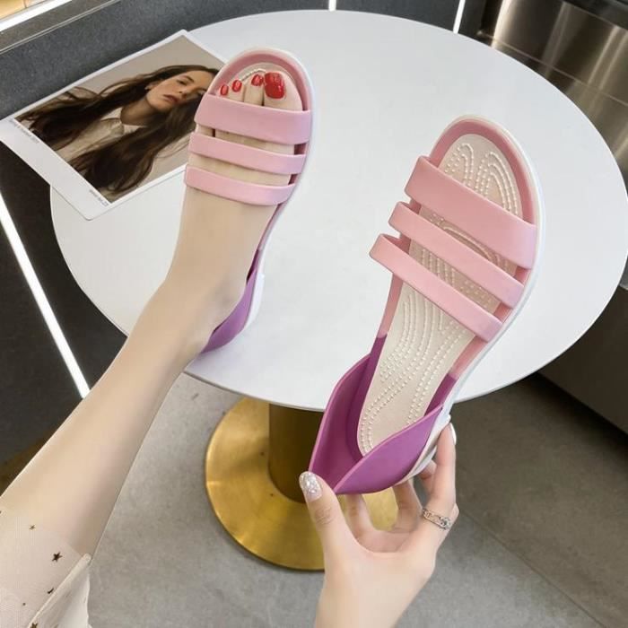 Sandale Femme - d'été Bohême Antidérapant Respirant élégant - violet ...