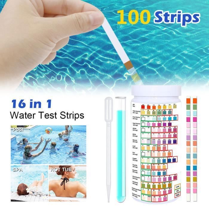 Kit de test d'eau potable 16 en 1 - ALLONSCD - Bandelettes PLA ...