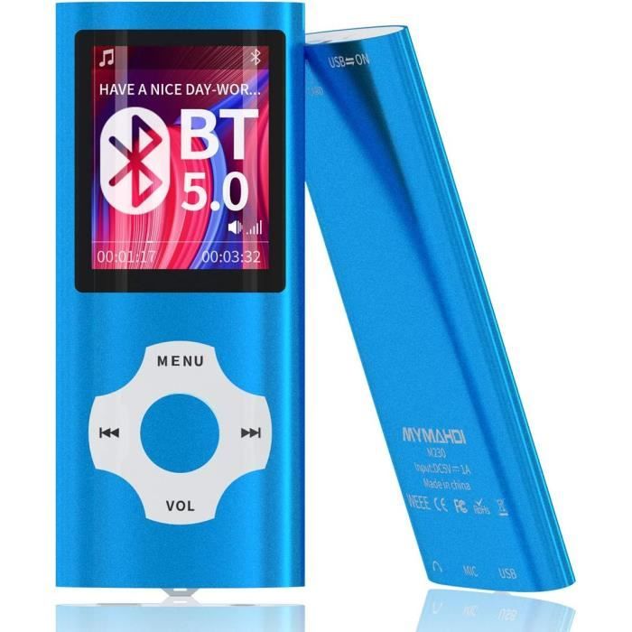 Lecteur Mp3 - Mp4 Bluetooth 5.0 Avec Carte Mémoire 32 Go, Écran Lcd 1,8 ...
