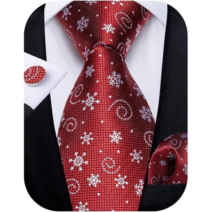 Cravate en soie pour homme - TRAHOO - Ensemble de Noël - Motifs ...