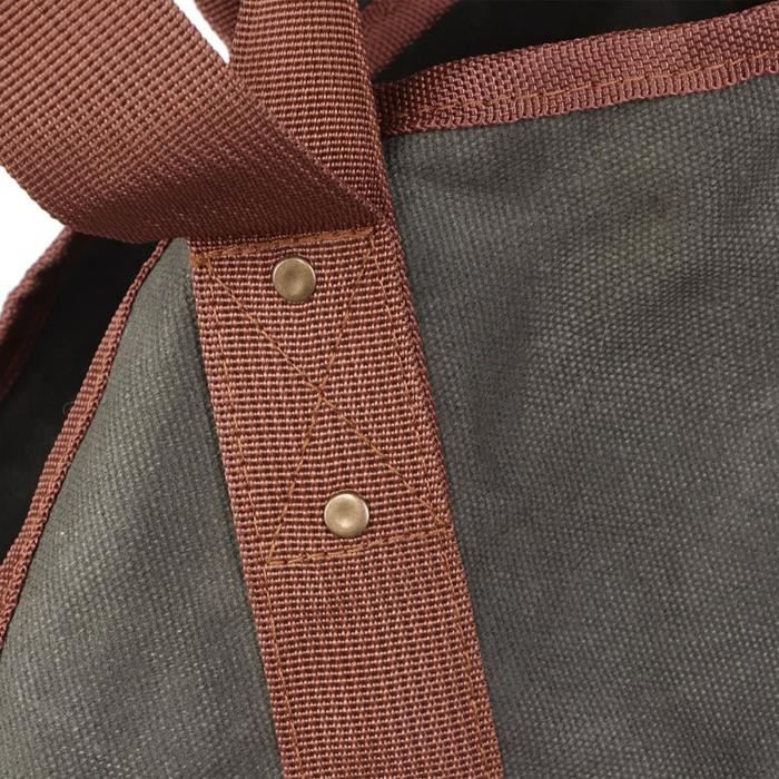 VGEBY Sac de transport en toile cirée pour bûches de bois, rangement ...