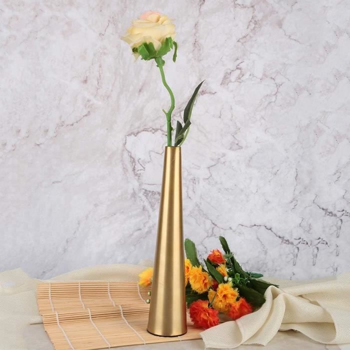 Vase En Acier Inoxydable De Forme Conique, Vase À Bouche Étroite, Vase ...