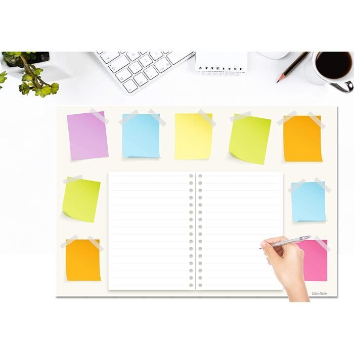 Sous-main de bureau,Planning hebdomadaire,Papier à détacher,Format A3 ...