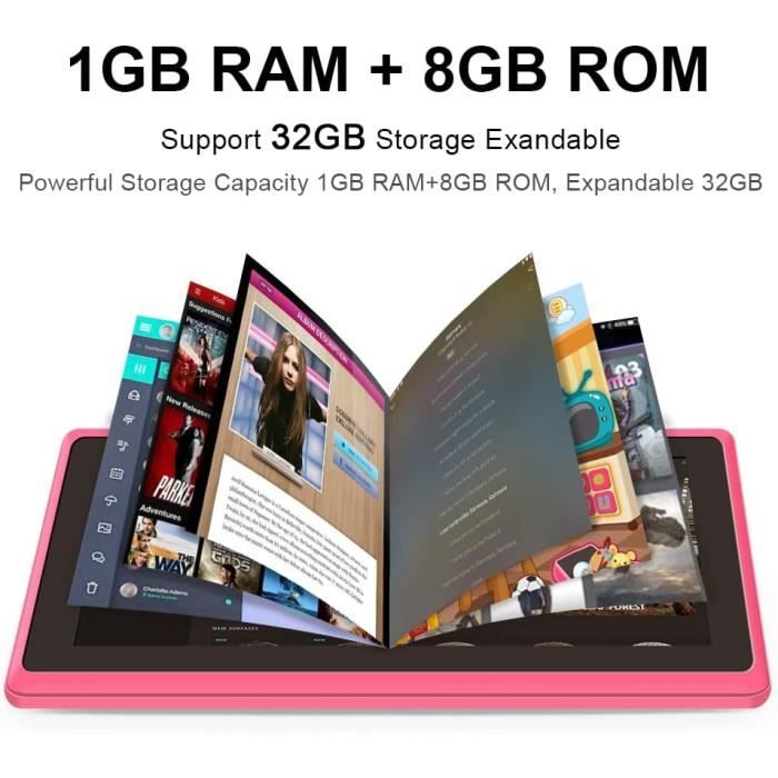 7 pouces Tablette Rose Enfant Q88 Tactile Android HD 8G #4 - Cdiscount ...