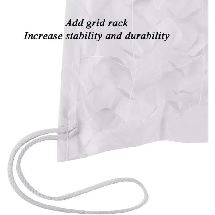XUE Filet De Camouflage Blanc 3x6M Militaire Renforcé Filet D'ombrage ...