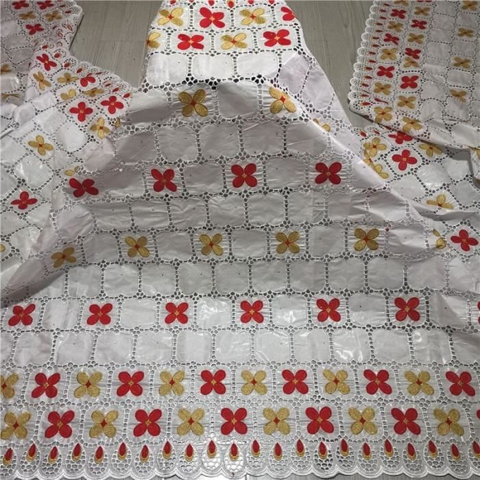 Tissus,Bazin Riche africain avec broderies, tissu brodé, 4,5 m, pour ...