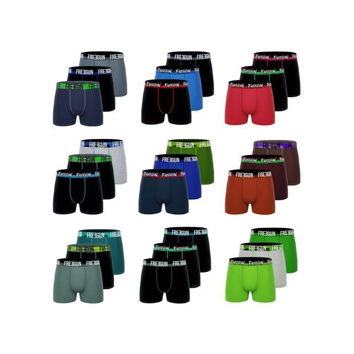 Freegun Boxers Surprise coton Lot de 5 Homme Gris - Cdiscount Prêt-à-Porter