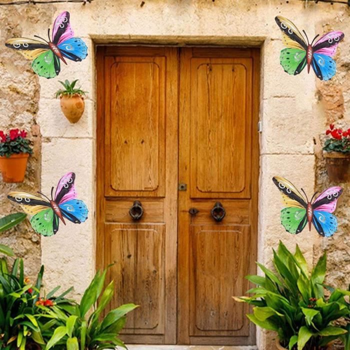 Métal Papillon Mur Décor Mur Extérieur Mur Arts En Fer Forgé Mur Arts ...